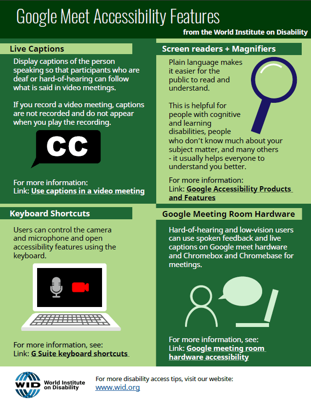 Conference Accessibility Resources - World Institute on Disability